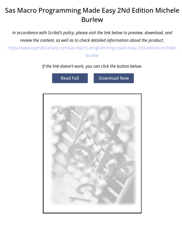 SAS Macro Programming Made Easy 2nd Edition Michele Burlew updated 2025 ...
