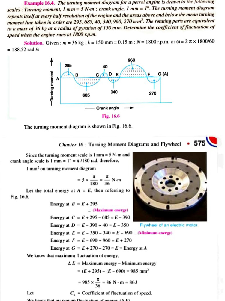 Turning Moment Diagram Example | PDF | Physics | Quantity