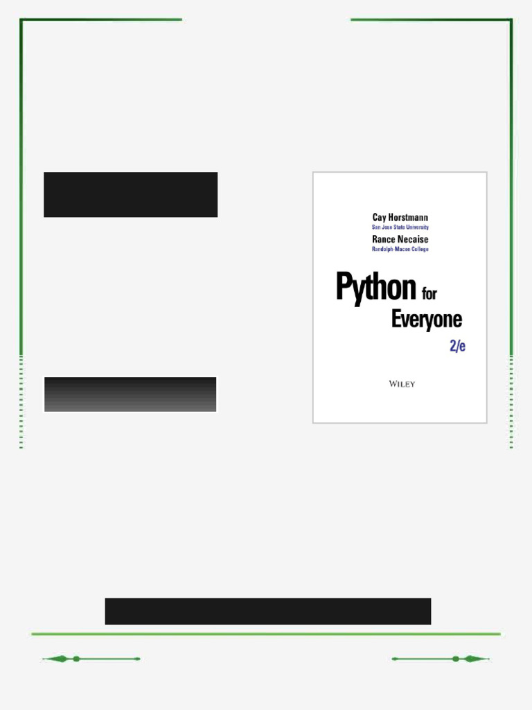 Python for Everyone 2nd Edition Cay Horstmann ebook improved readability version | PDF