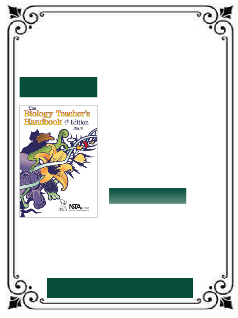 The Biology Teacher S Handbook Fourth Edition Biological Sciences ...