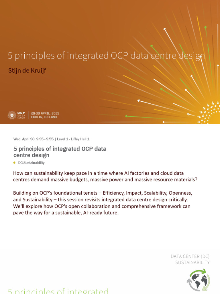 6545 5 Principles of Integrated OCP Data Centre DesignOCP EMEA ...