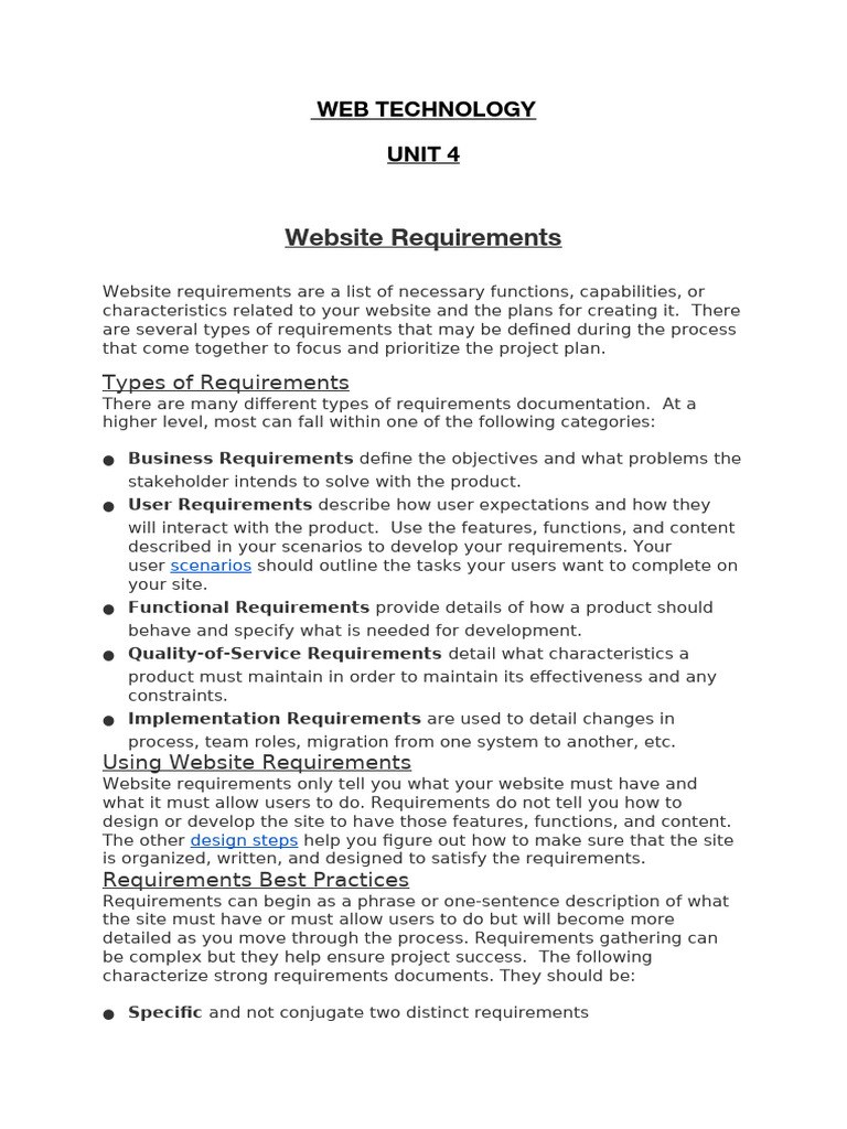 WT Unit-4 | PDF | Websites | World Wide Web