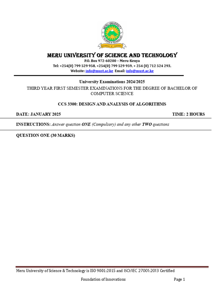 Meru DESIGN-AND-ANALYSIS-OF-ALGORITHMS | PDF | Algorithms ...