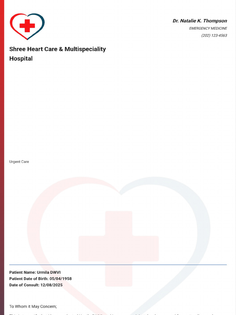 Doctor Note With Signature | PDF