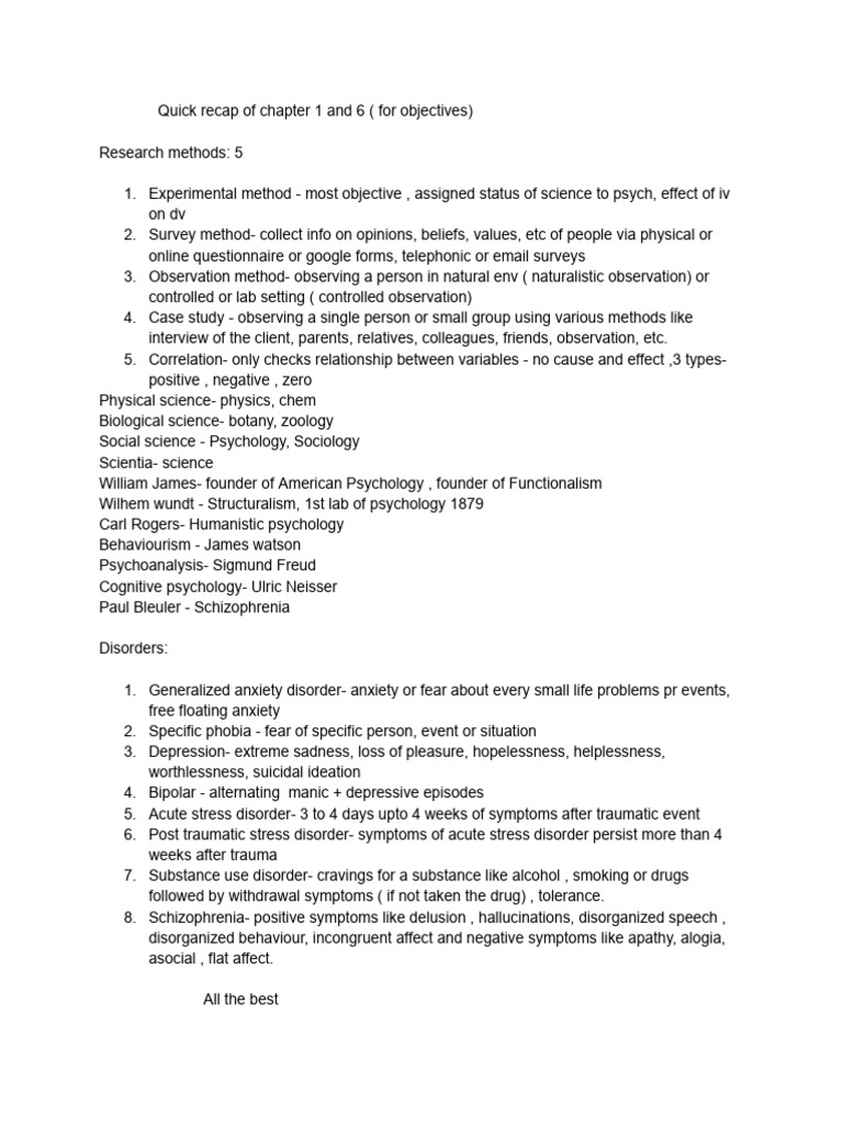Quick Recap Unit Test | PDF