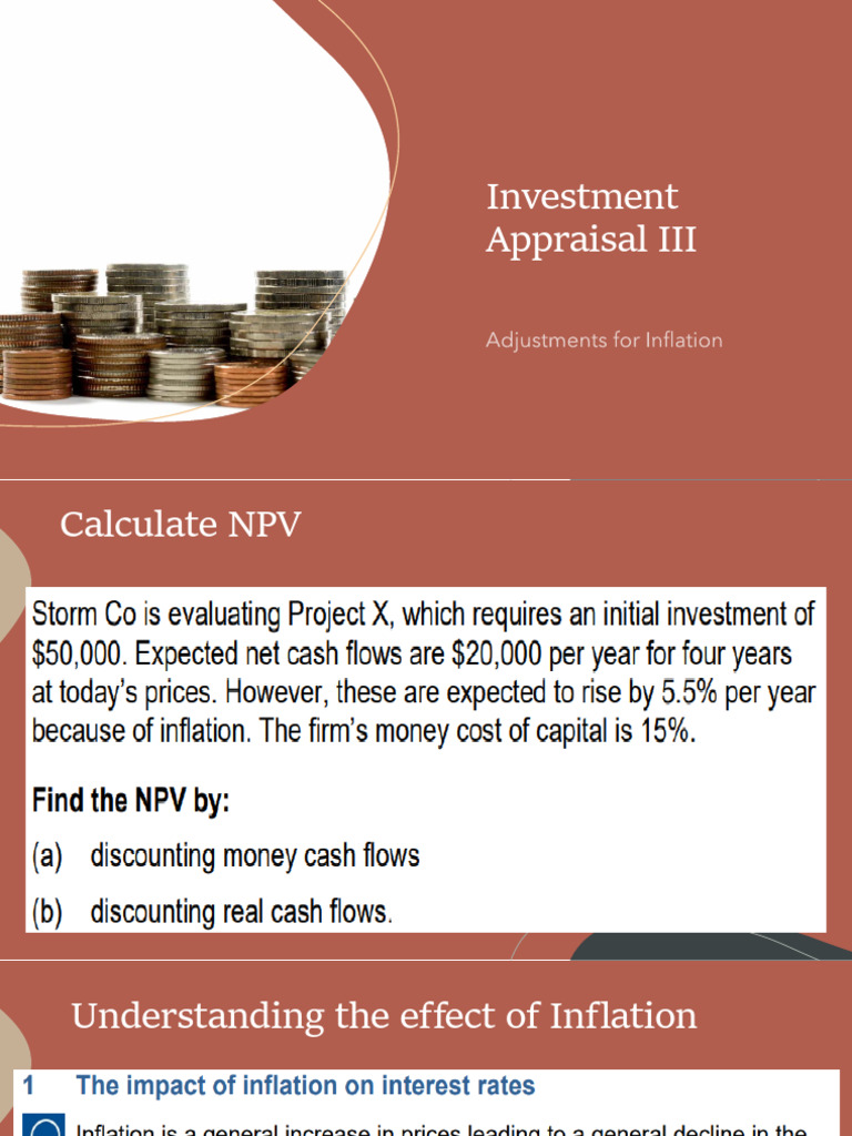 Investment Appraisal III (Adjustments) | PDF | Net Present Value ...