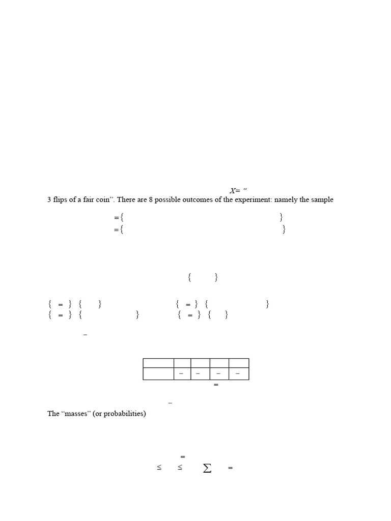Random Variables, Discrete and Continuous Case, Expected Values and ...