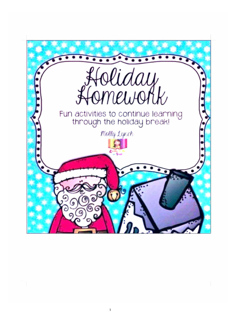 Holidays Homework Class 3rd | PDF