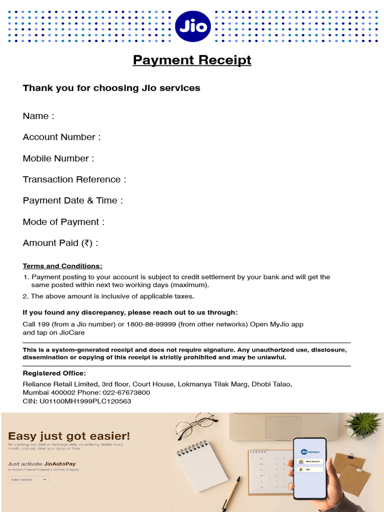 Payment Receipt | PDF