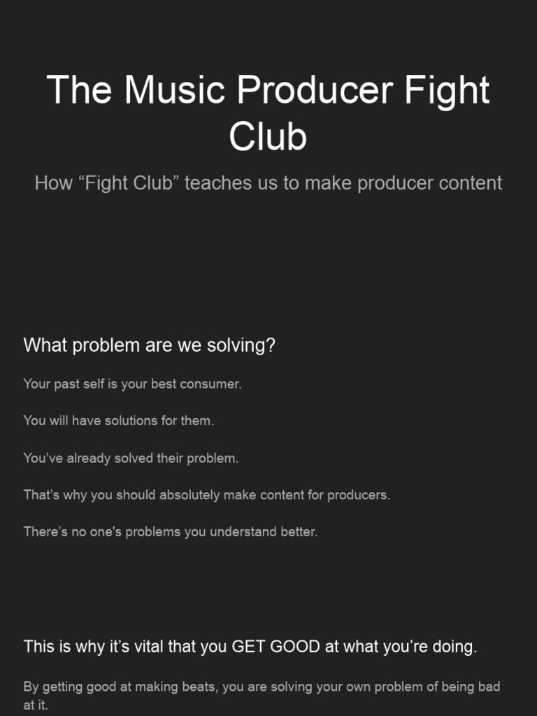 Mastering Producer Content Creation | PDF