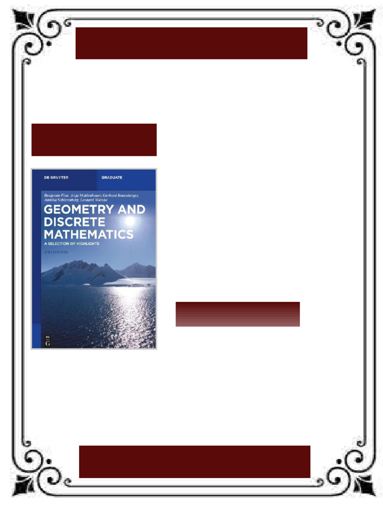 Geometry and Discrete Mathematics A Selection of Highlights 2nd Edition ...