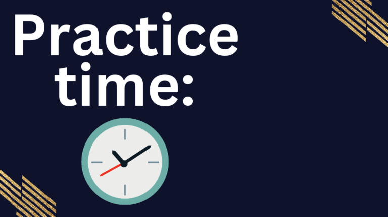 Practice Time | PDF
