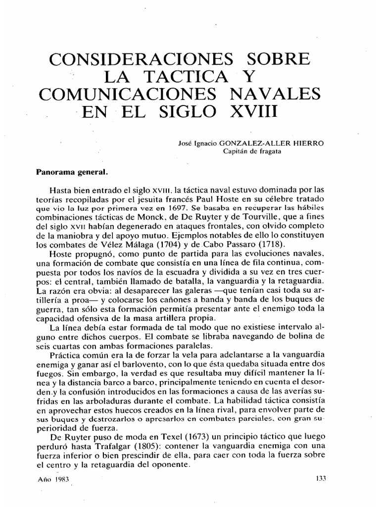 Tácticas Navales del Siglo XVIII | PDF | Batalla de Trafalgar ...