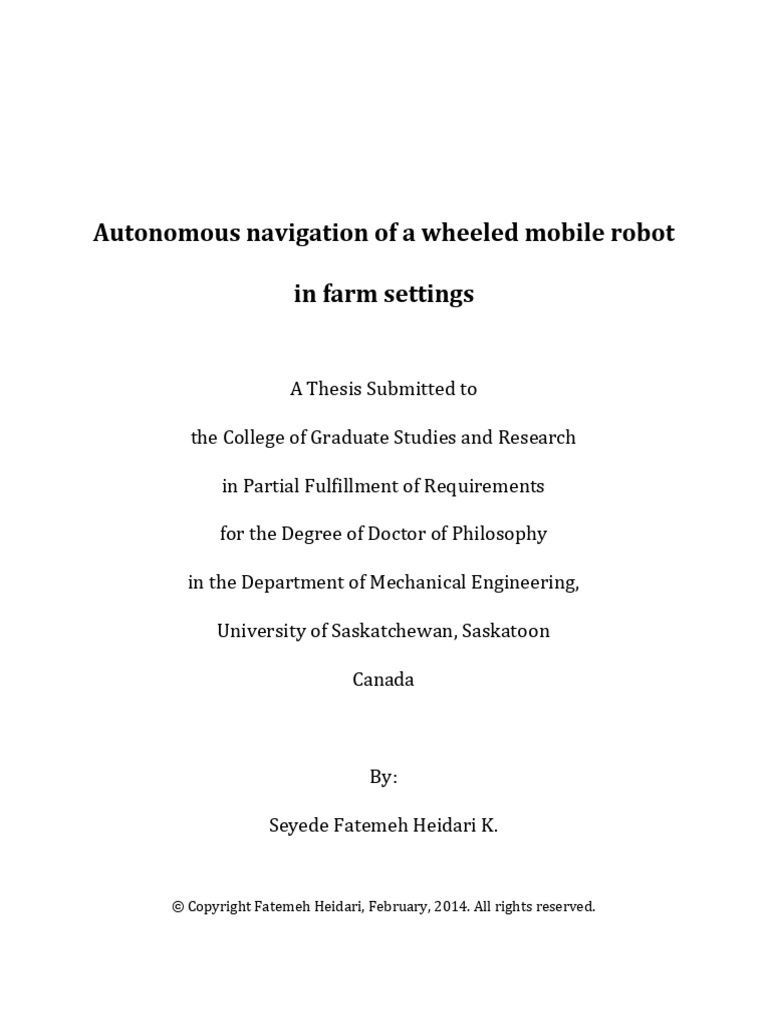 Heidari Dissertation | PDF | Robot | Robotics