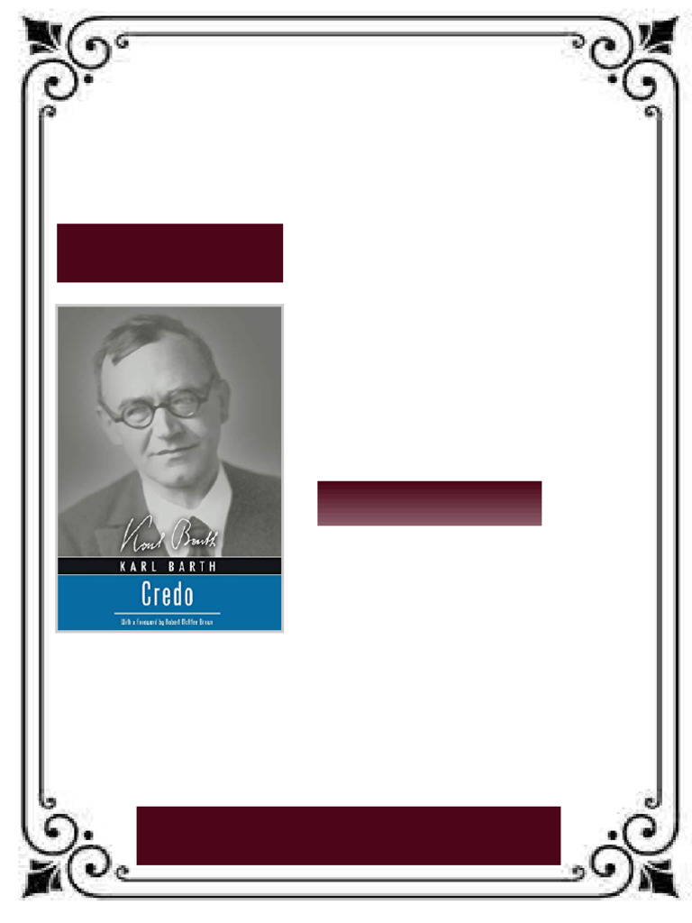 Credo Karl Barth ebook seamless reading | PDF | Karl Barth