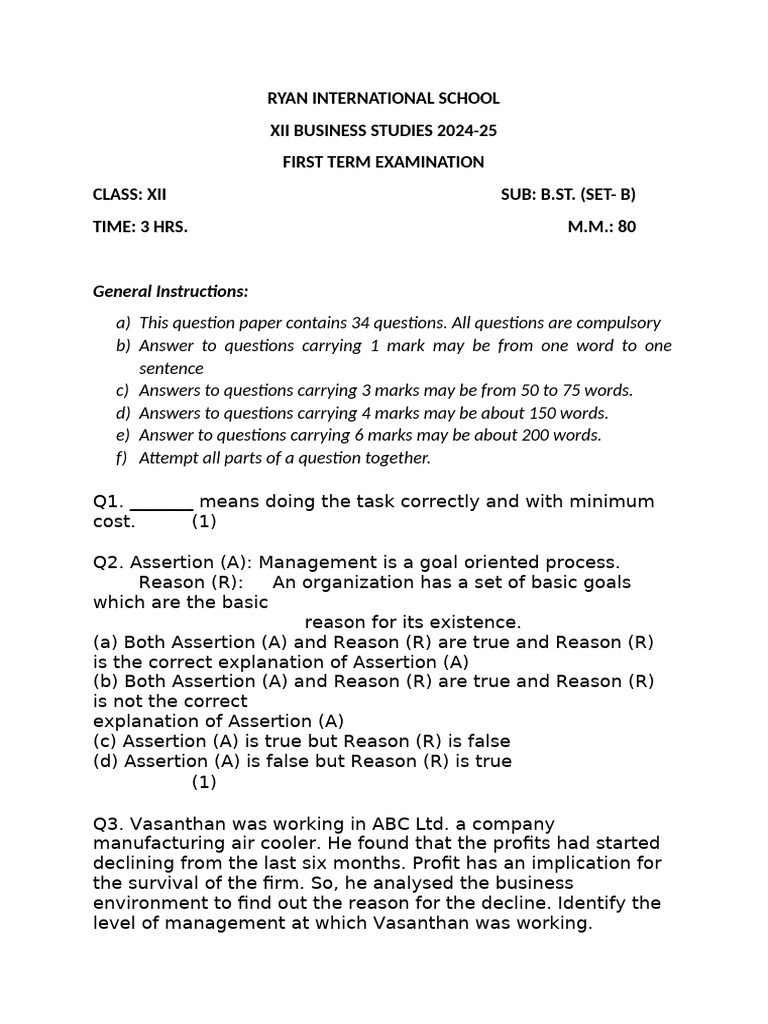 12 Bst Set b 1st Term 24 25 (1) | PDF