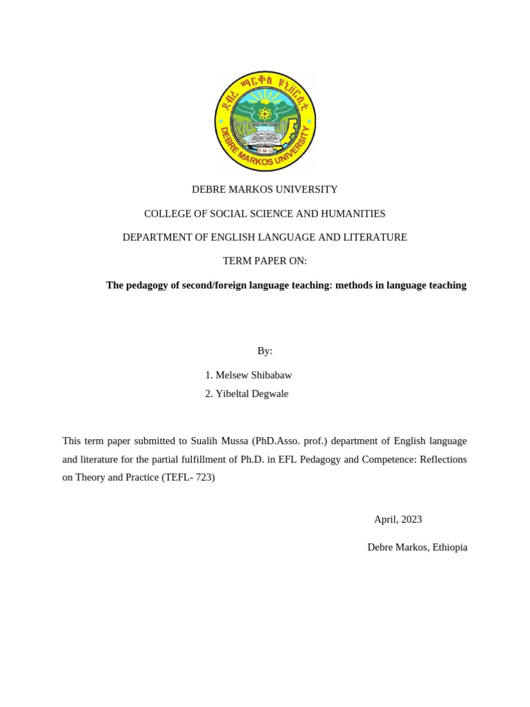 Second Language Teaching Methods Overview | PDF | Language Education ...
