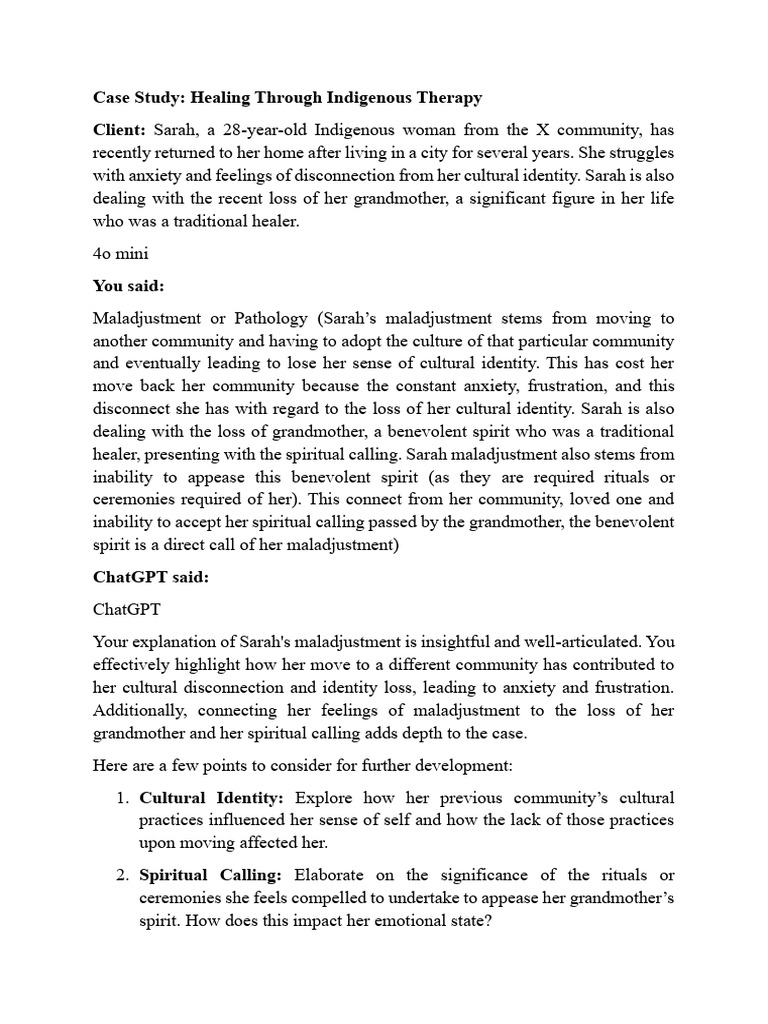 Case Study Indigenous Therapy | PDF | Faith Healing | Goal