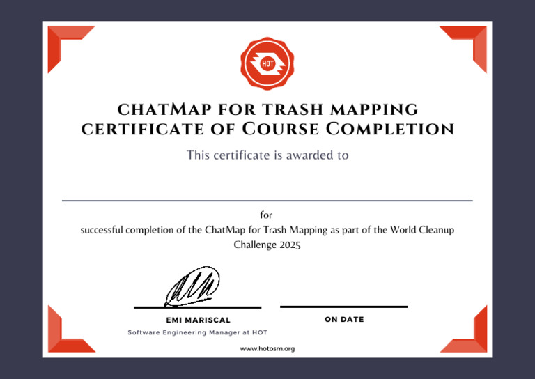 Certificate Chatmap for Mapping Trash 68bac74cc7638ea175083d08 | PDF