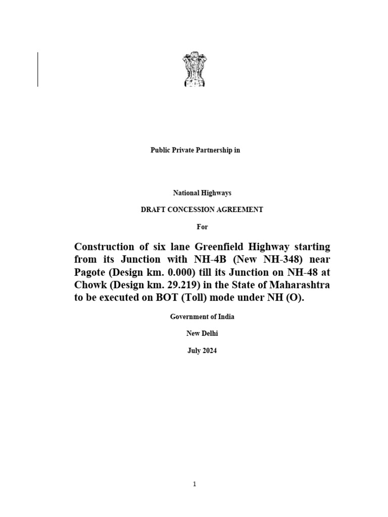 Maharashtra Highway PPP Agreement Draft | PDF | Liquidation ...