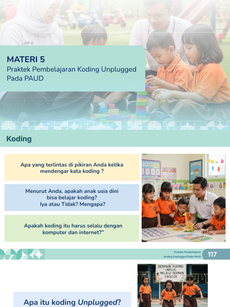 Koding Unplugged untuk PAUD: Metode dan Permainan | PDF