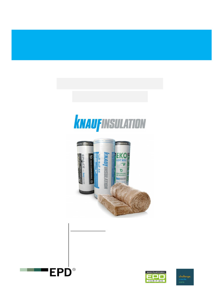 EPD for Loft Roll Insulation Products | PDF | Life Cycle Assessment ...