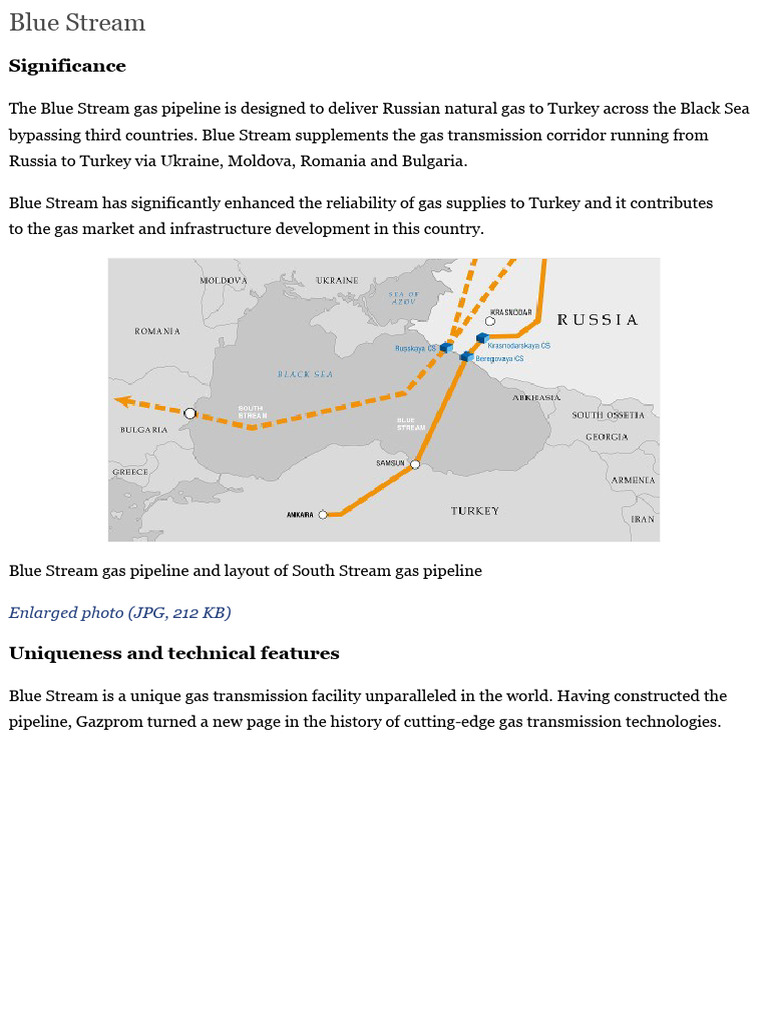 Blue Stream | PDF | Fossil Fuels | Fuel Gas