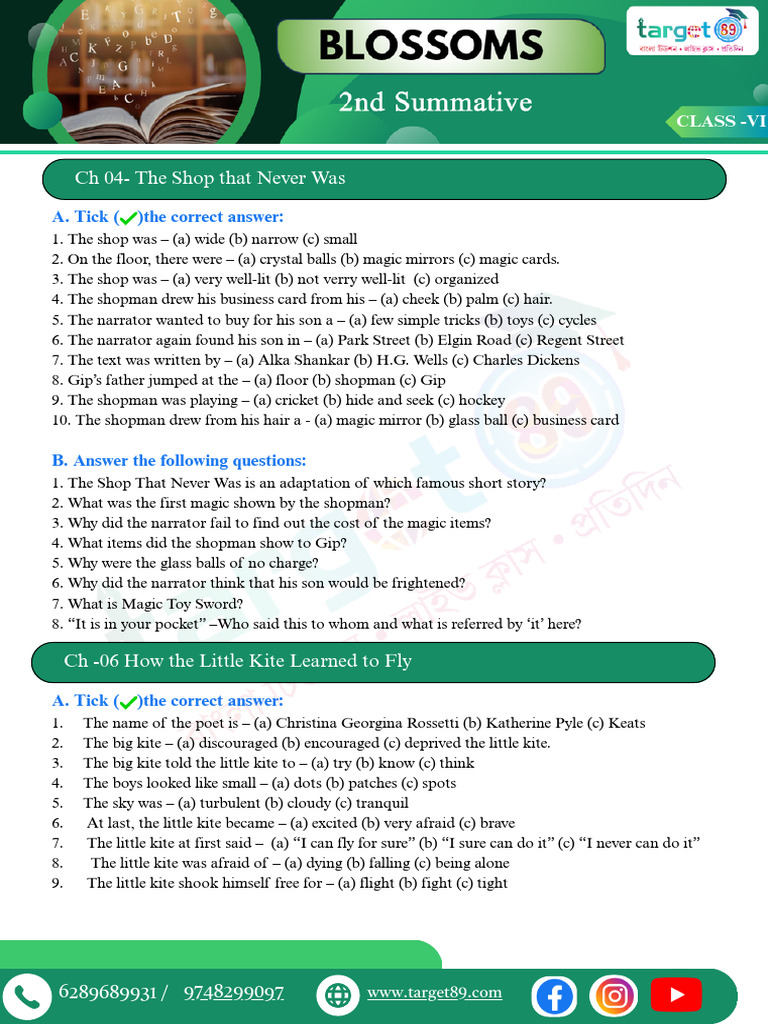 ENGLISH-VI suggetions (2nd sum) | PDF | Ancient Egypt | Part Of Speech