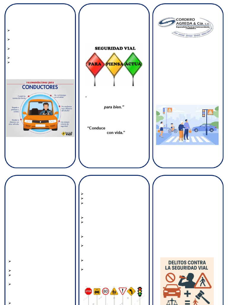 Triptico 034 Seguridad Vial | PDF | Seguridad vial | Tráfico