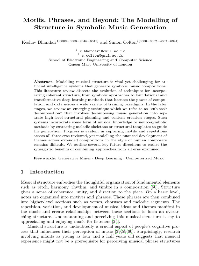 Music Structure Modeling Techniques | PDF | Deep Learning | Harmony