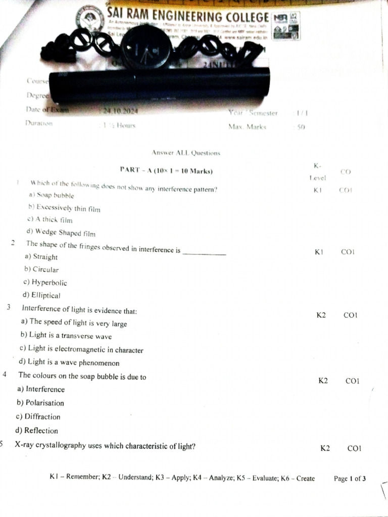 Physics for Computing Science Qp | PDF