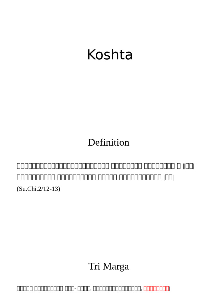 Koshta | PDF