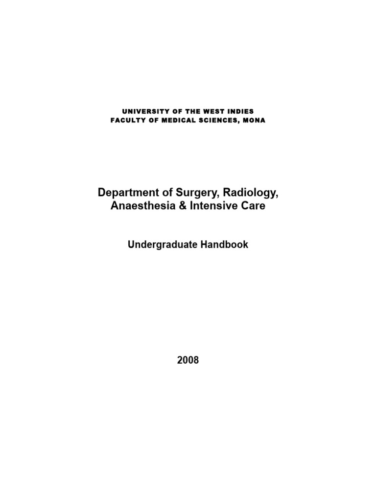 Handbook | PDF | Surgery | Medicine
