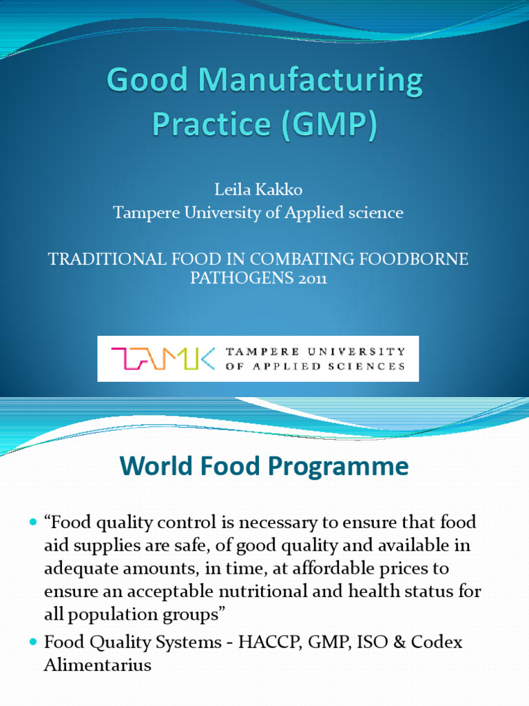 Good Manufacturing Practice (GMP) | PDF | Verification And Validation ...