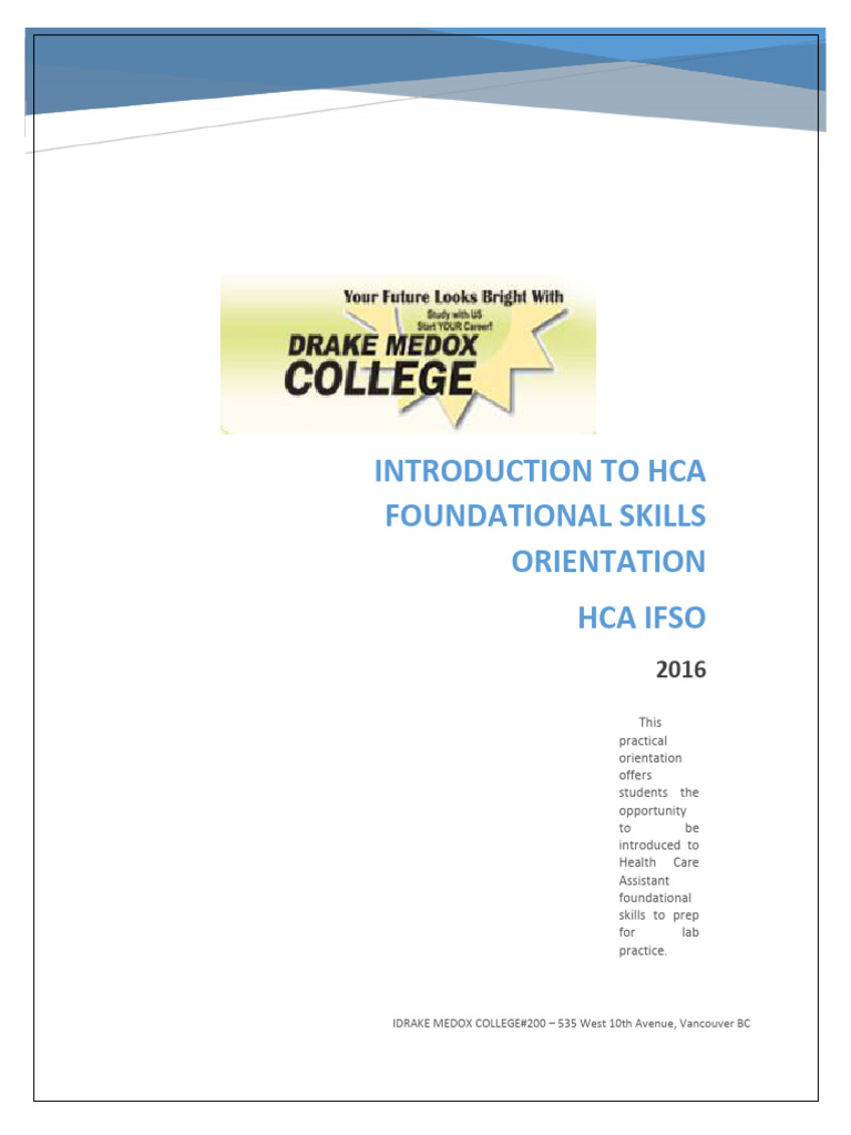 Introduction To HCA Foundational Skills Orientation June 2016 | PDF ...