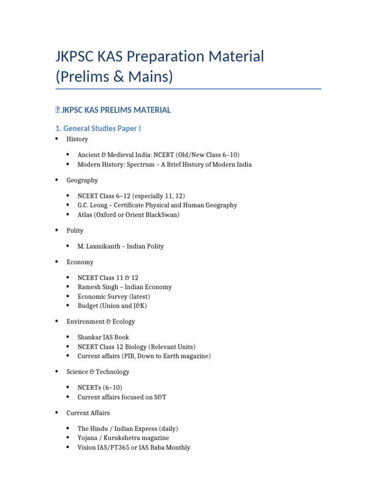 JKPSC KAS Preparation Material | PDF | Science | Liberal Arts Education