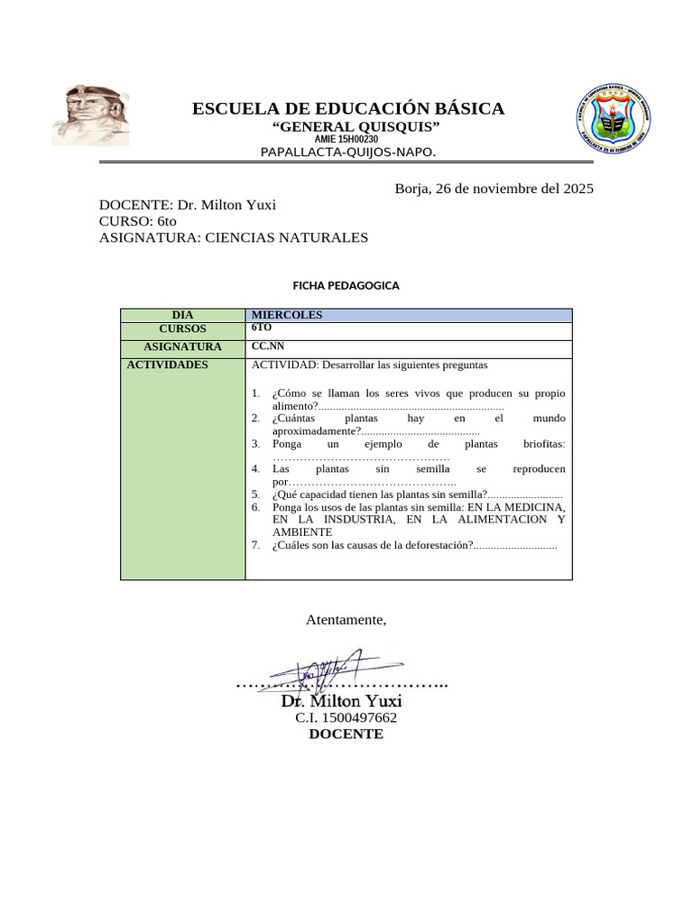 6to. Cc.nn Preguntas | PDF