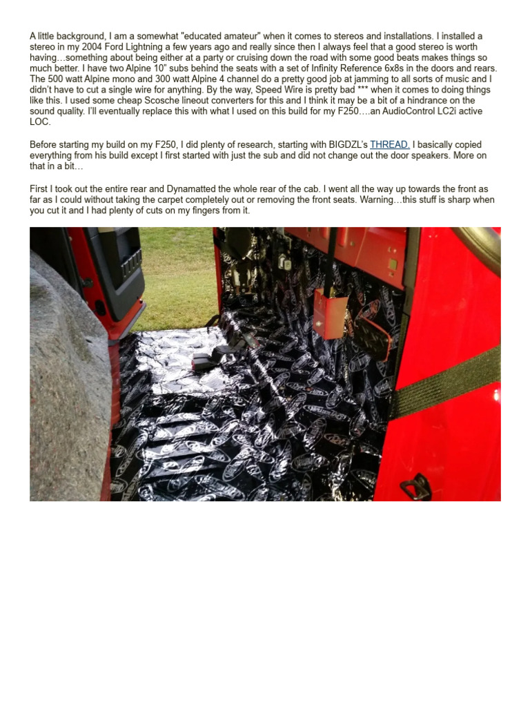 2015 F250 Super Duty Stereo Upgrade _ Ford Powerstroke Diesel Forum ...