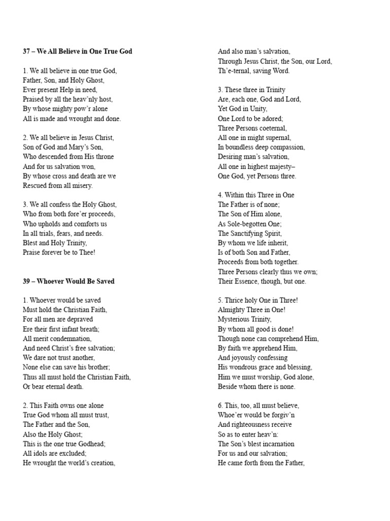 Hymns for Trinity.21 | PDF | God In Christianity | Grace In Christianity