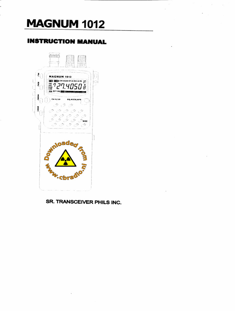 Manual Magnum 1012 ENG | PDF
