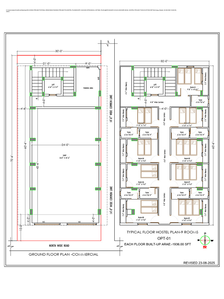 Commercial Ground Floor & Hostel Plans | PDF | Backpacking | Hotel Types