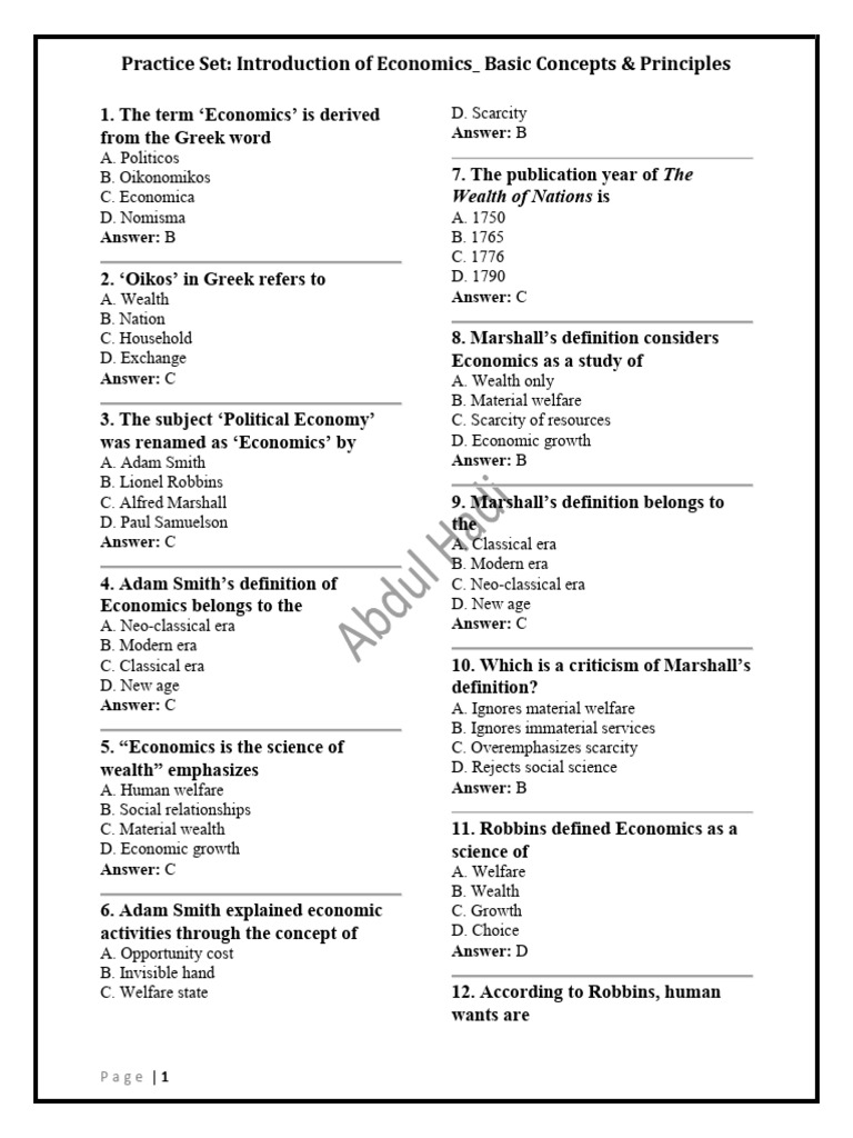Economics Basics: Key Concepts Explained | PDF | Economics | Microeconomics