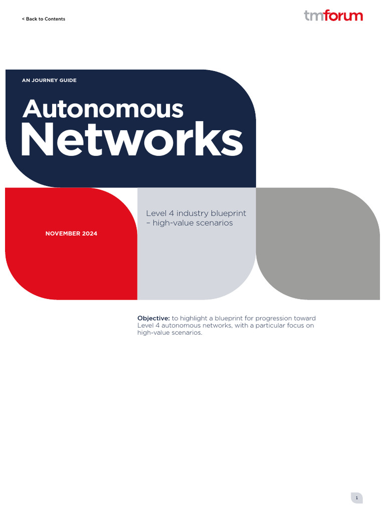 Level 4 Autonomous Networks Blueprint | PDF