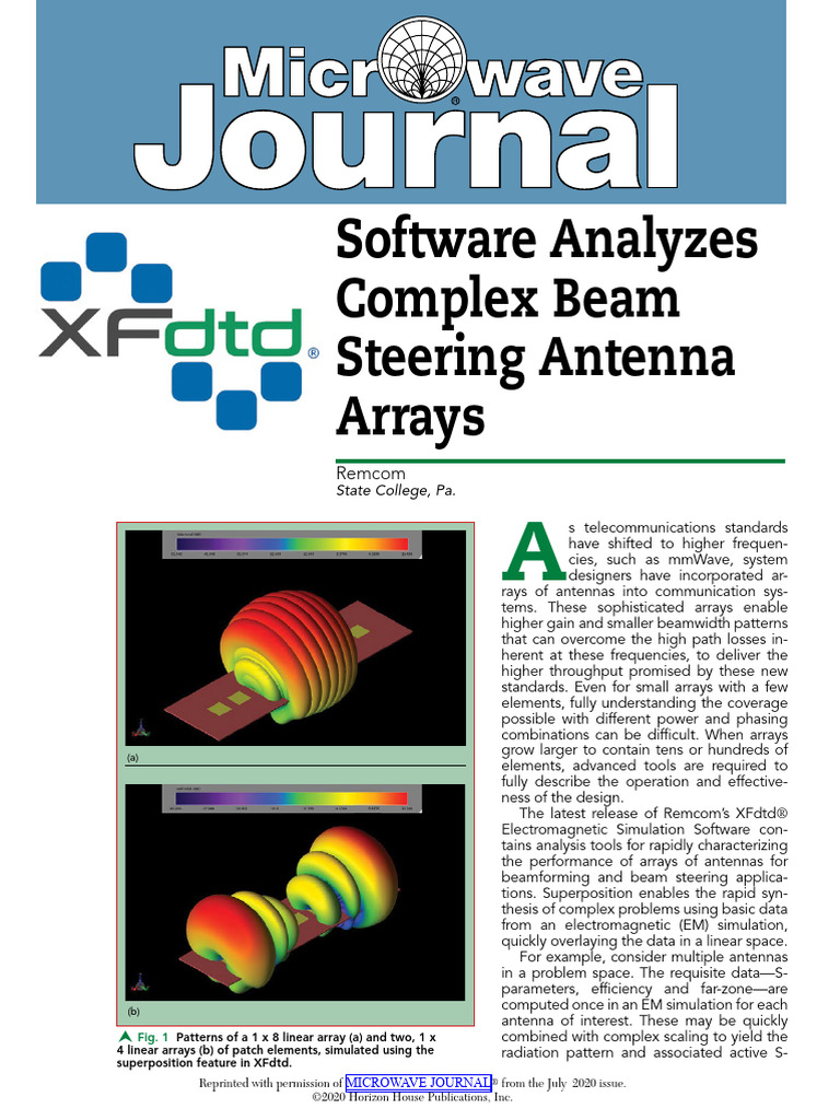 Remcom MWJournal Complex Beam Steering Arrays Product Feature July2020 ...