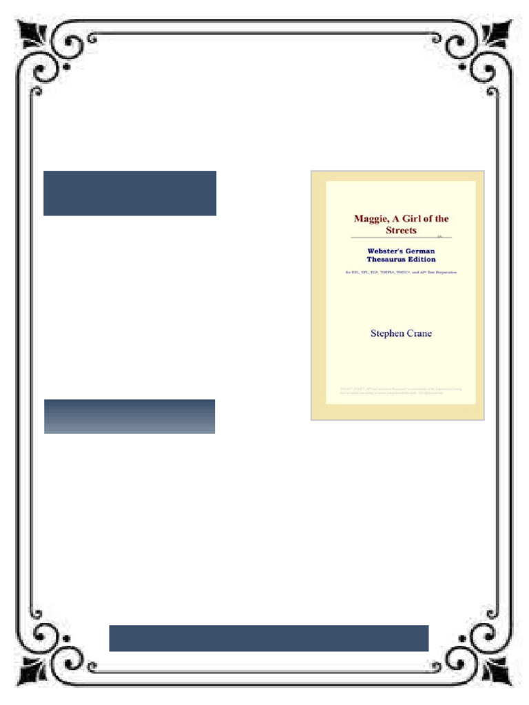 Maggie A Girl of the Streets Webster s German Thesaurus Edition Stephen ...