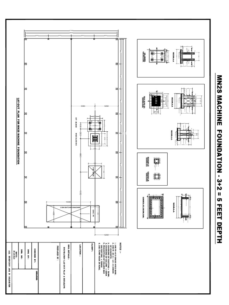 MN2S Machine Foundation Layout Plan | PDF | Chess Theory | Chess Openings