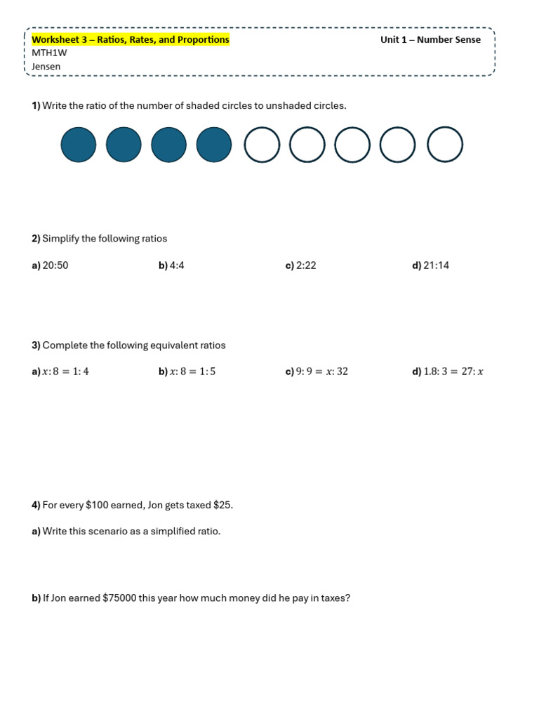 W3s Ratios Rates Proportions | PDF | Percentage | Payments