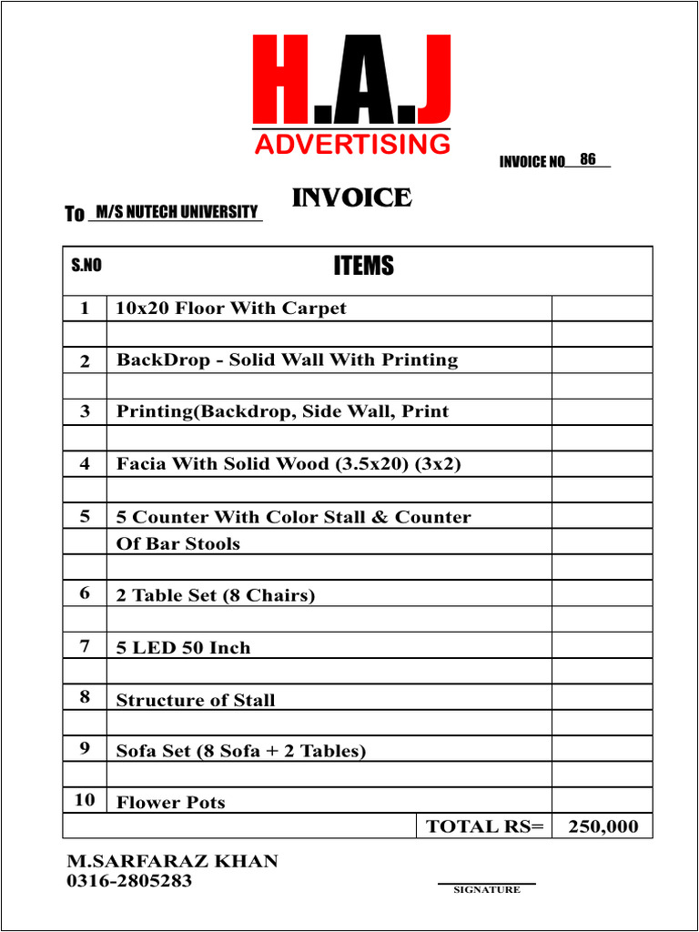 Advertising: Invoice | PDF