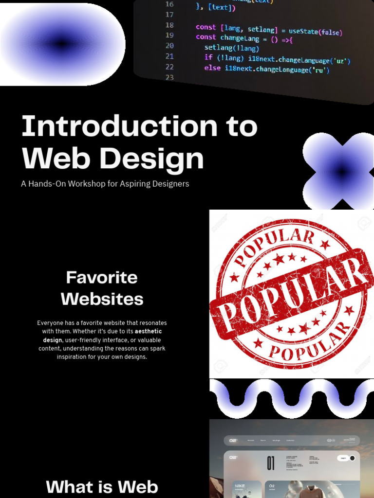 Presentation - Introduction To Web Design | PDF | Web Design | World ...