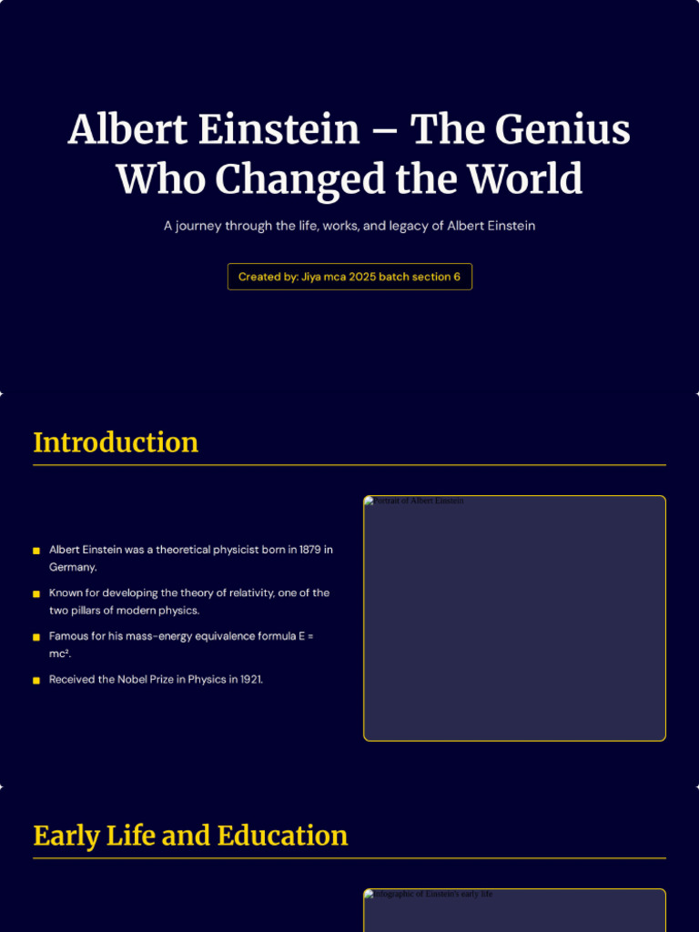 Albert Einstein - The Genius Who Changed The World | PDF